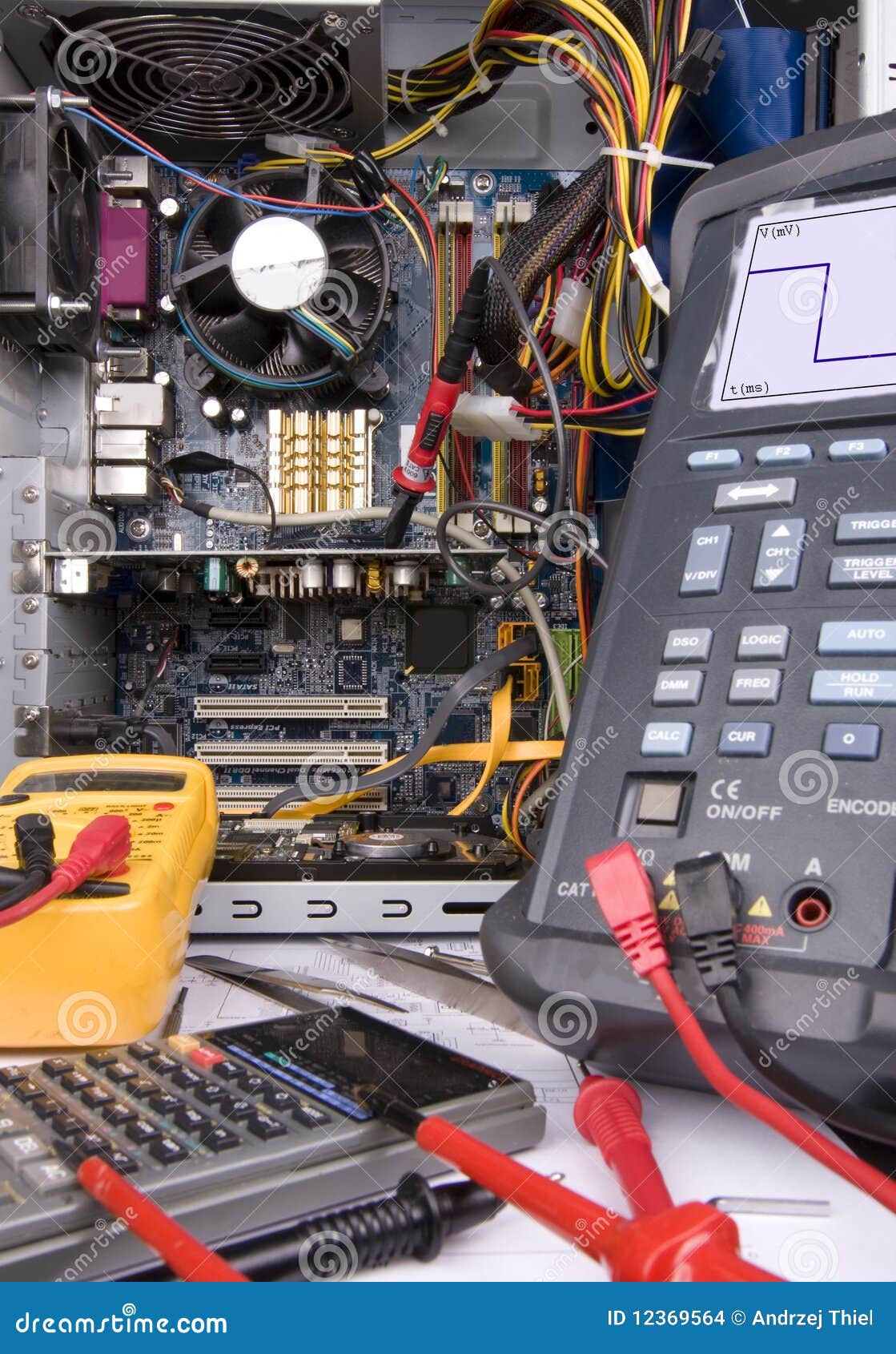 Computer stock photo. Image of service, schematic, technician - 12369564