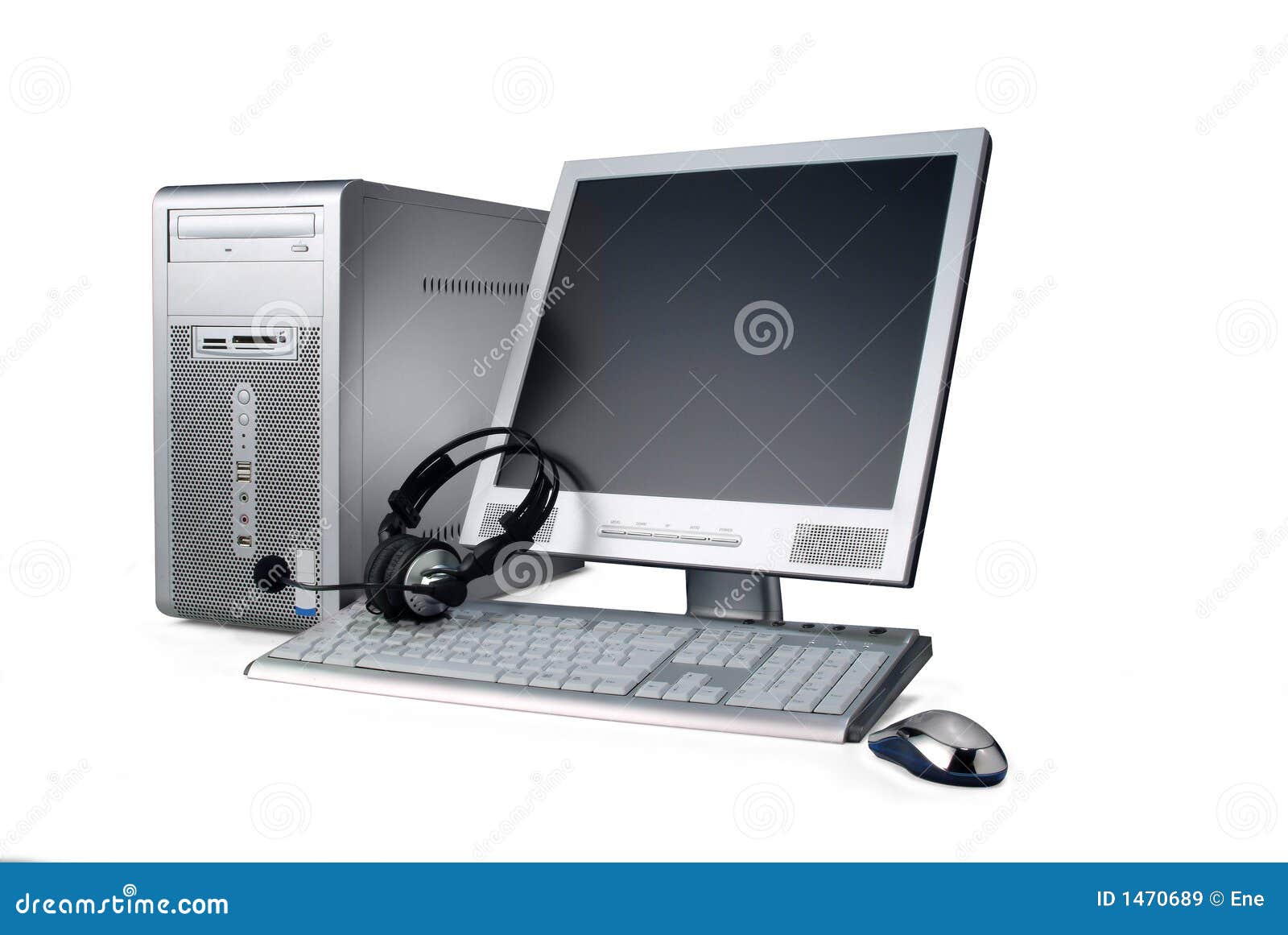 Computer stock image. Image of compac, phones, screen - 1470689