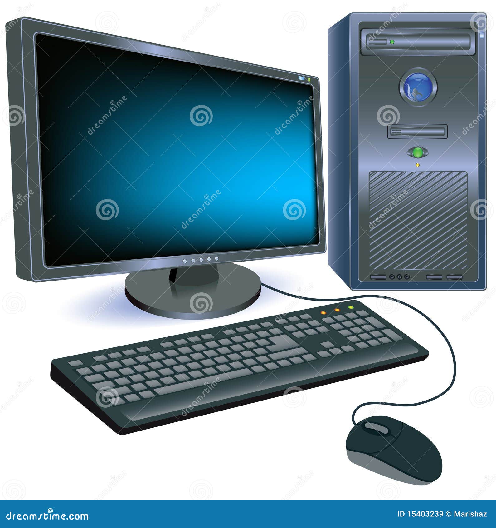 Computer stock vector. Illustration of keys, office, press - 15403239