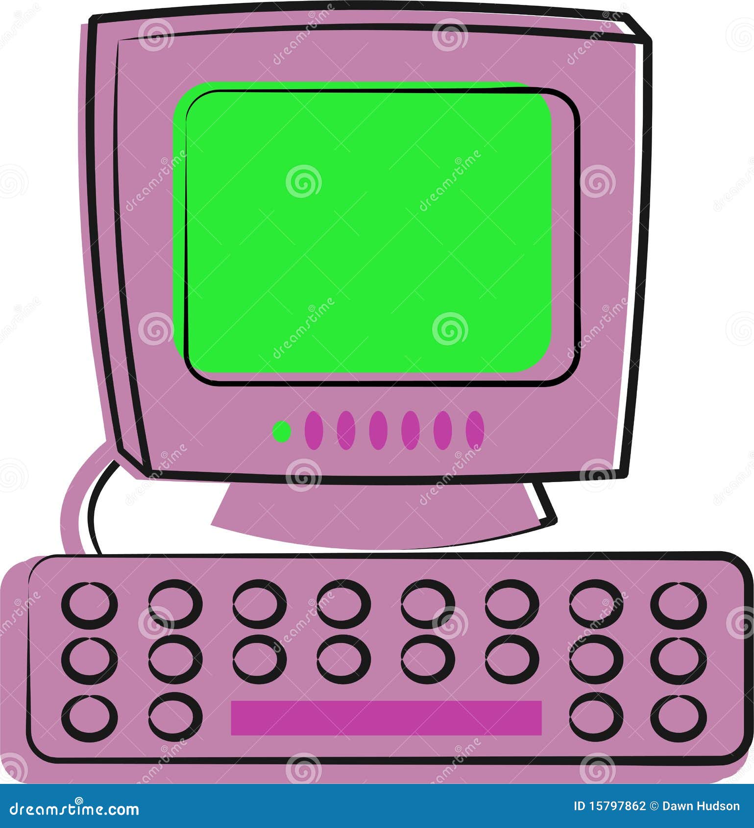 Computer stock illustration. Illustration of desktop - 15797862