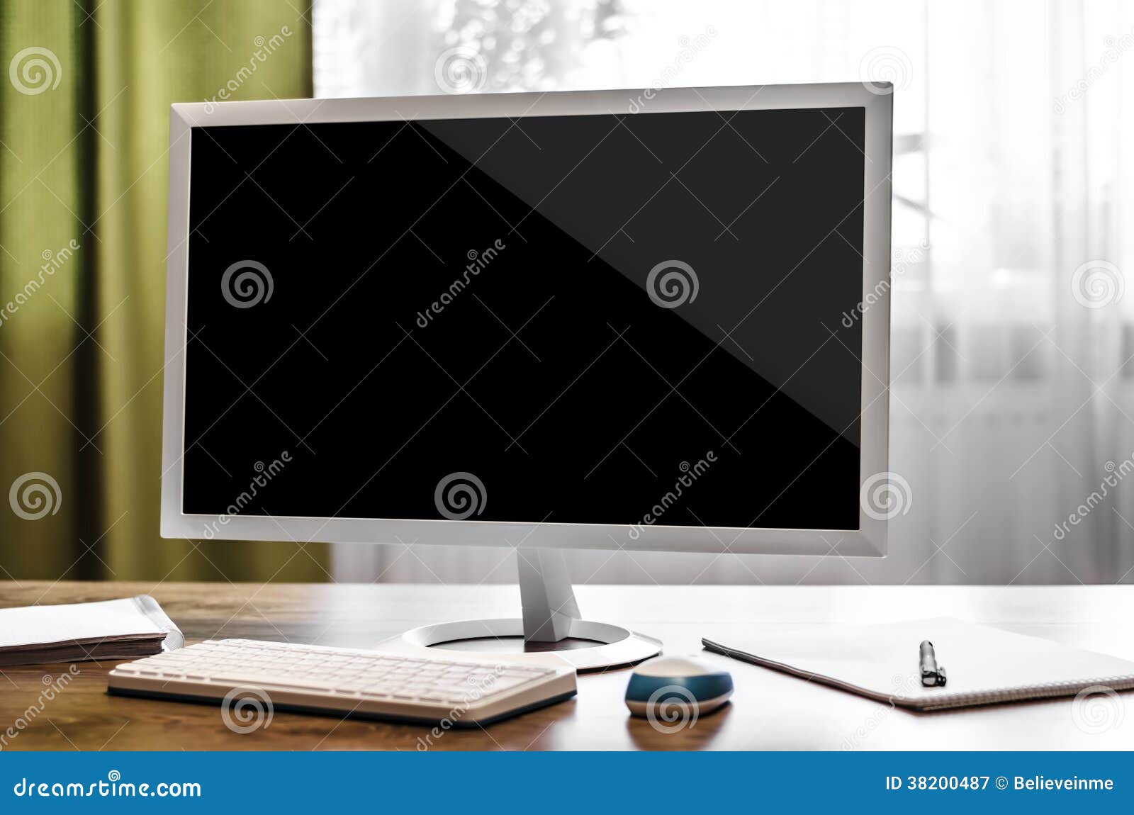 Computer stock image. Image of screen, reflection, horizontal - 38200487