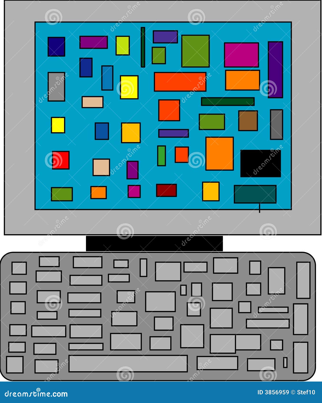 Computer stock vector. Illustration of colorfull, information - 3856959