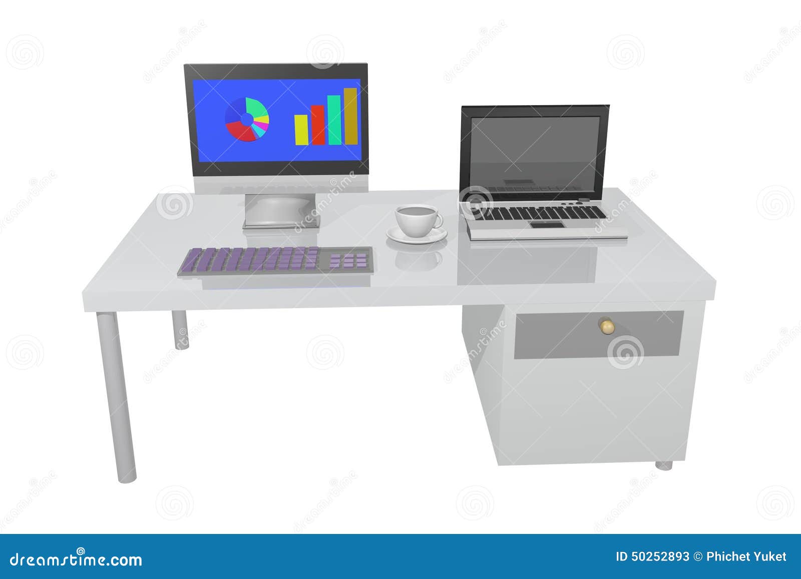 Computer stock illustratie. Illustration of computer - 50252893