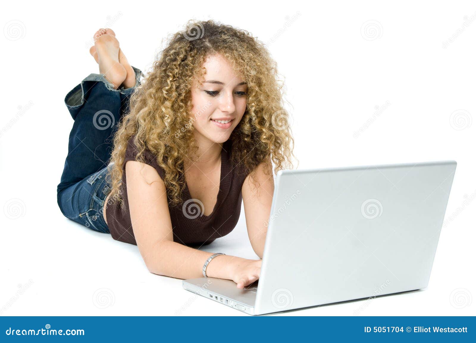 On the Computer stock photo. Image of attractive, women - 5051704