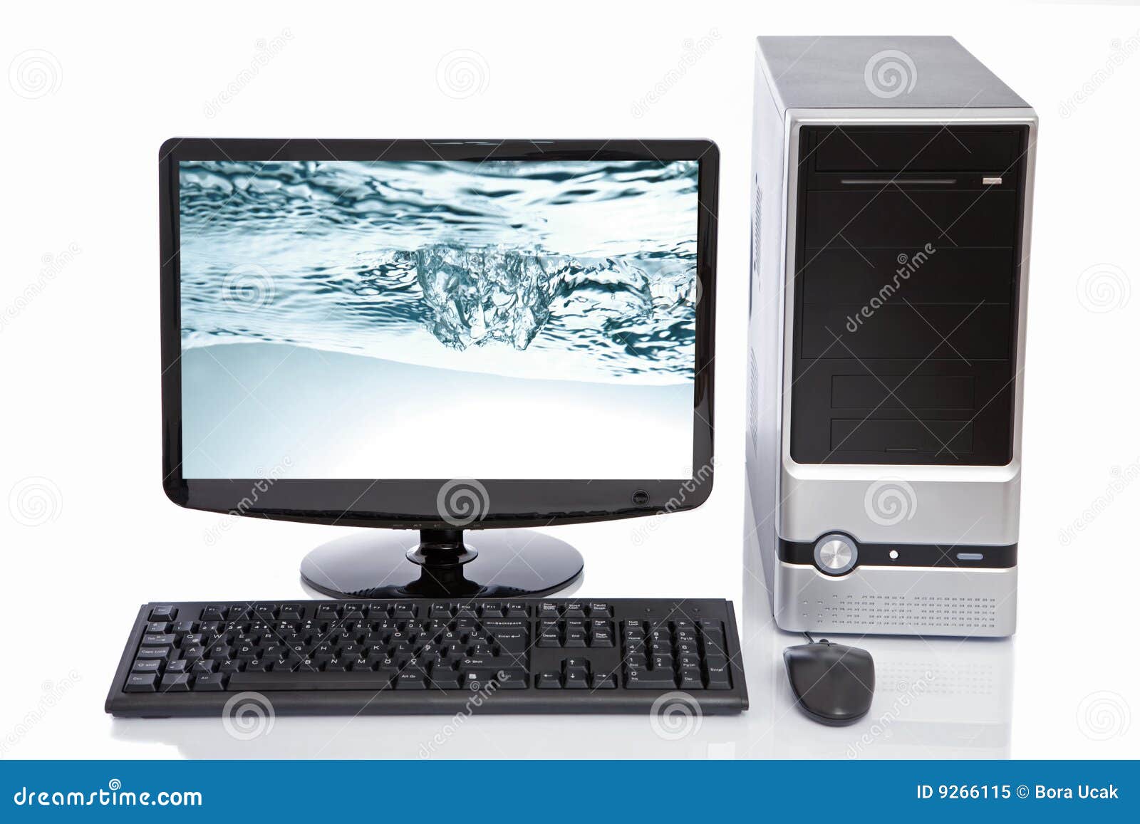 Computer stock afbeelding. Image of zaken, monitor, info - 9266115