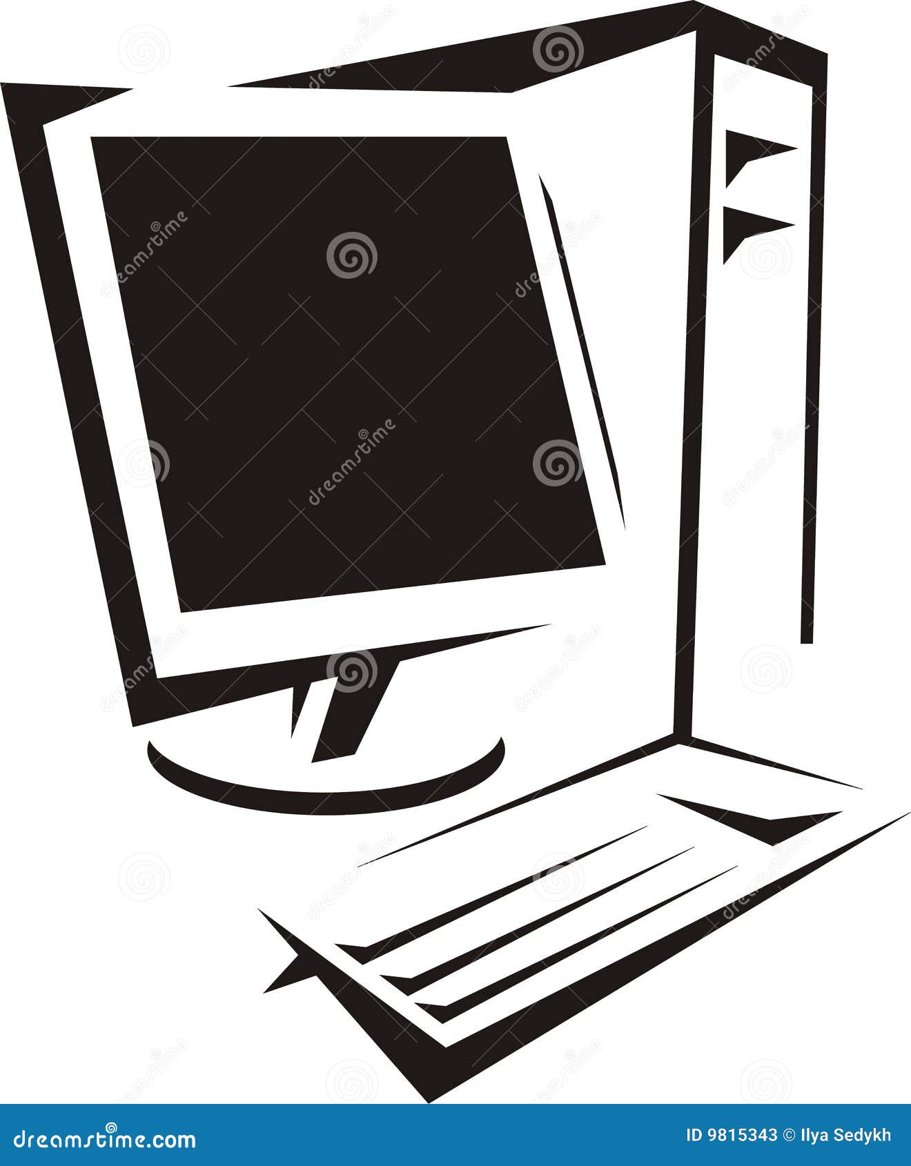 Computer stock vector. Illustration of tech, electronics - 9815343