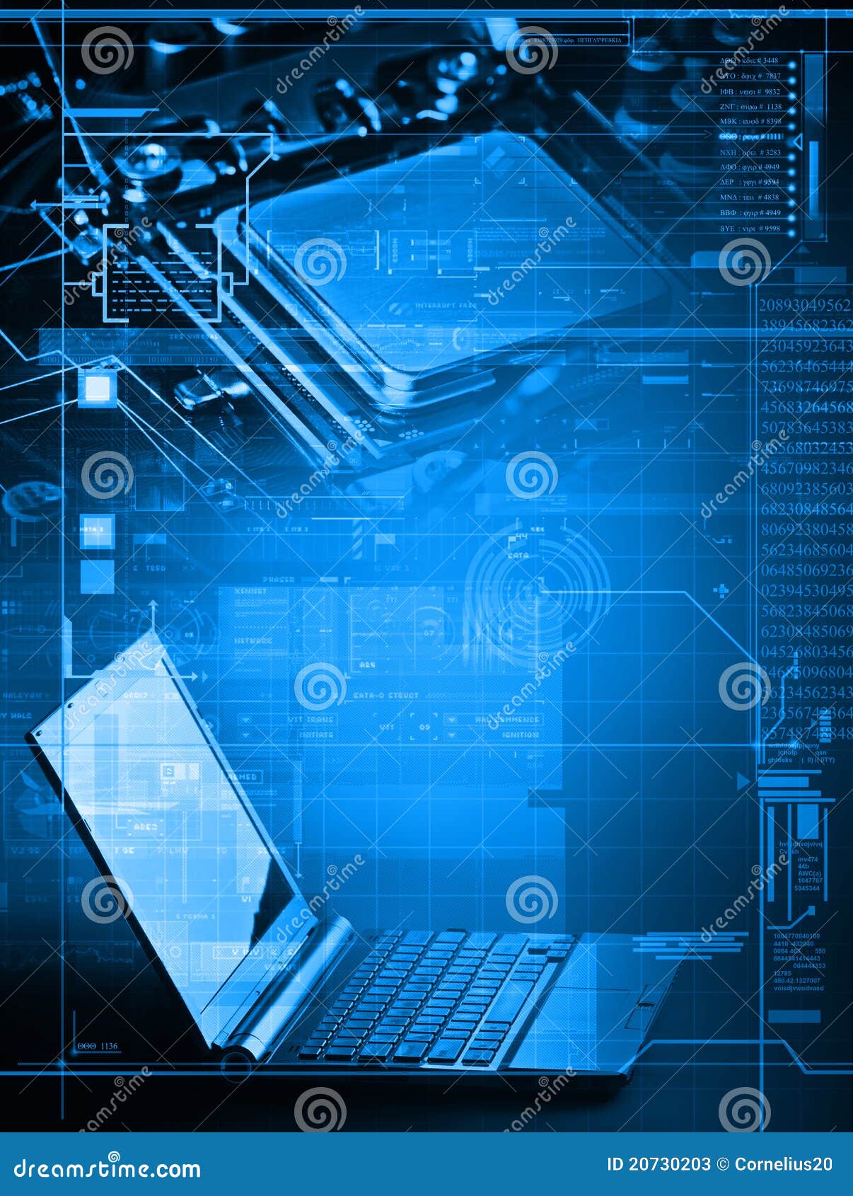 Computer abstract stock illustration. Illustration of illuminated ...