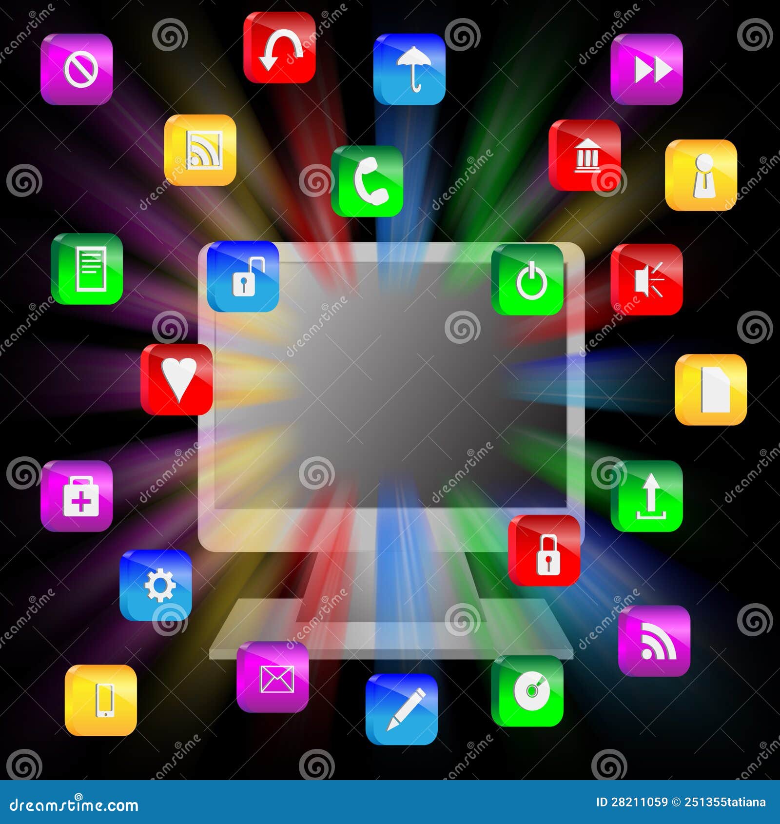 Computer Abstraction 10.12.12 Stock Illustration - Illustration of ...