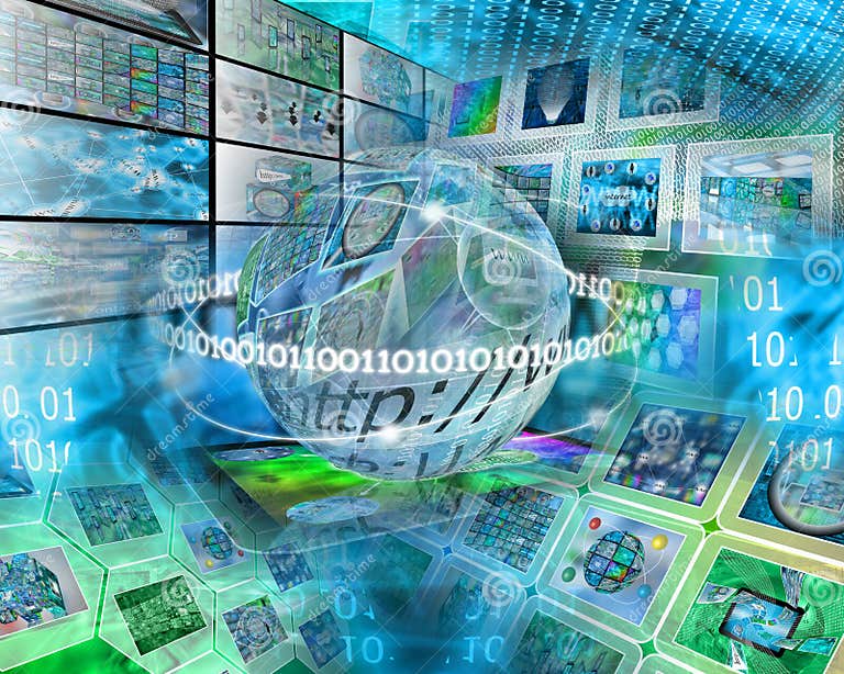 Computer abstraction stock illustration. Illustration of digital - 57684753