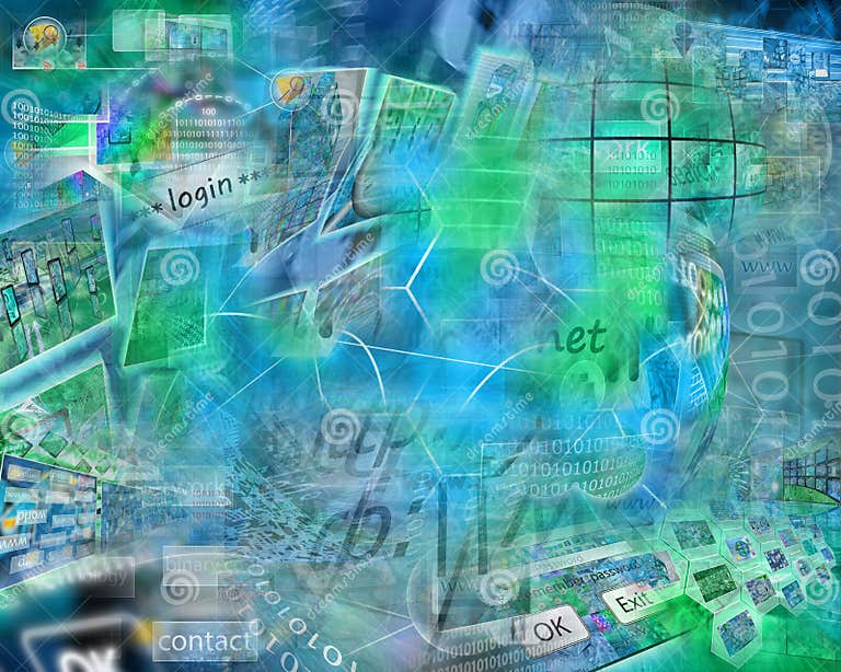 Computer abstraction stock illustration. Illustration of globalization ...