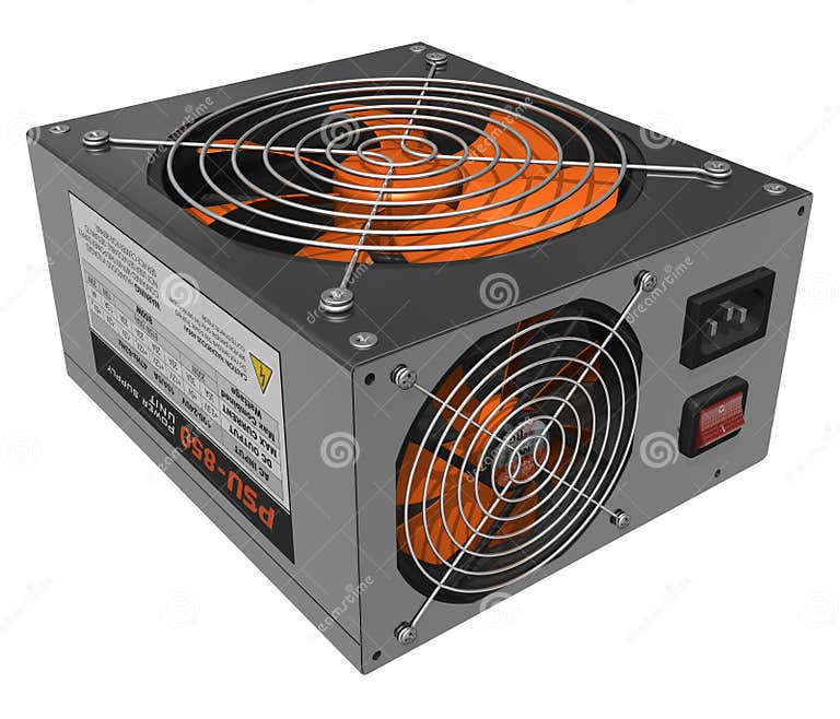 Computer AC Power Supply Unit Stock Illustration - Illustration of ...