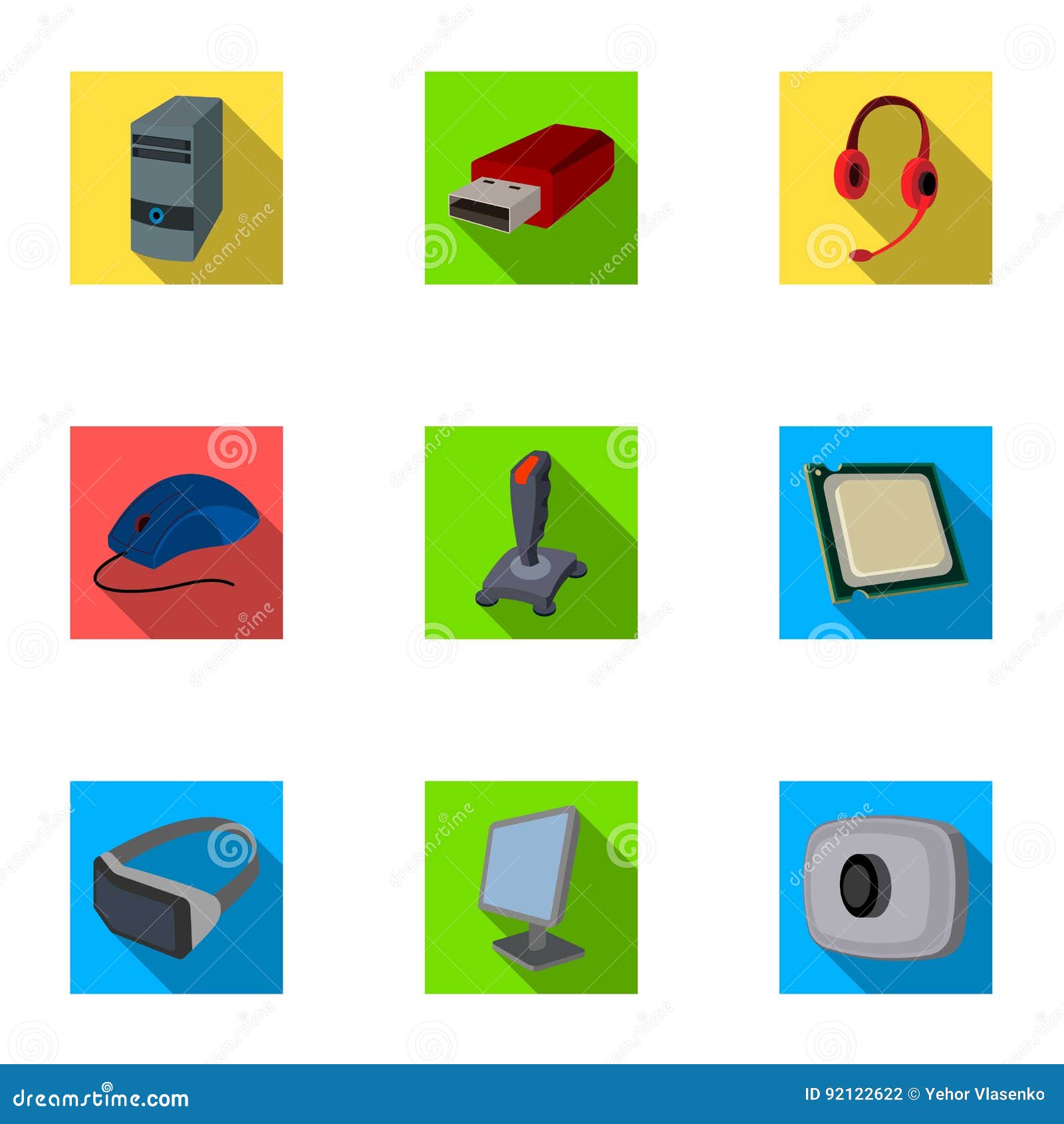 Computer Accessories. Headphones, Computer Parts, Accessories Stock ...