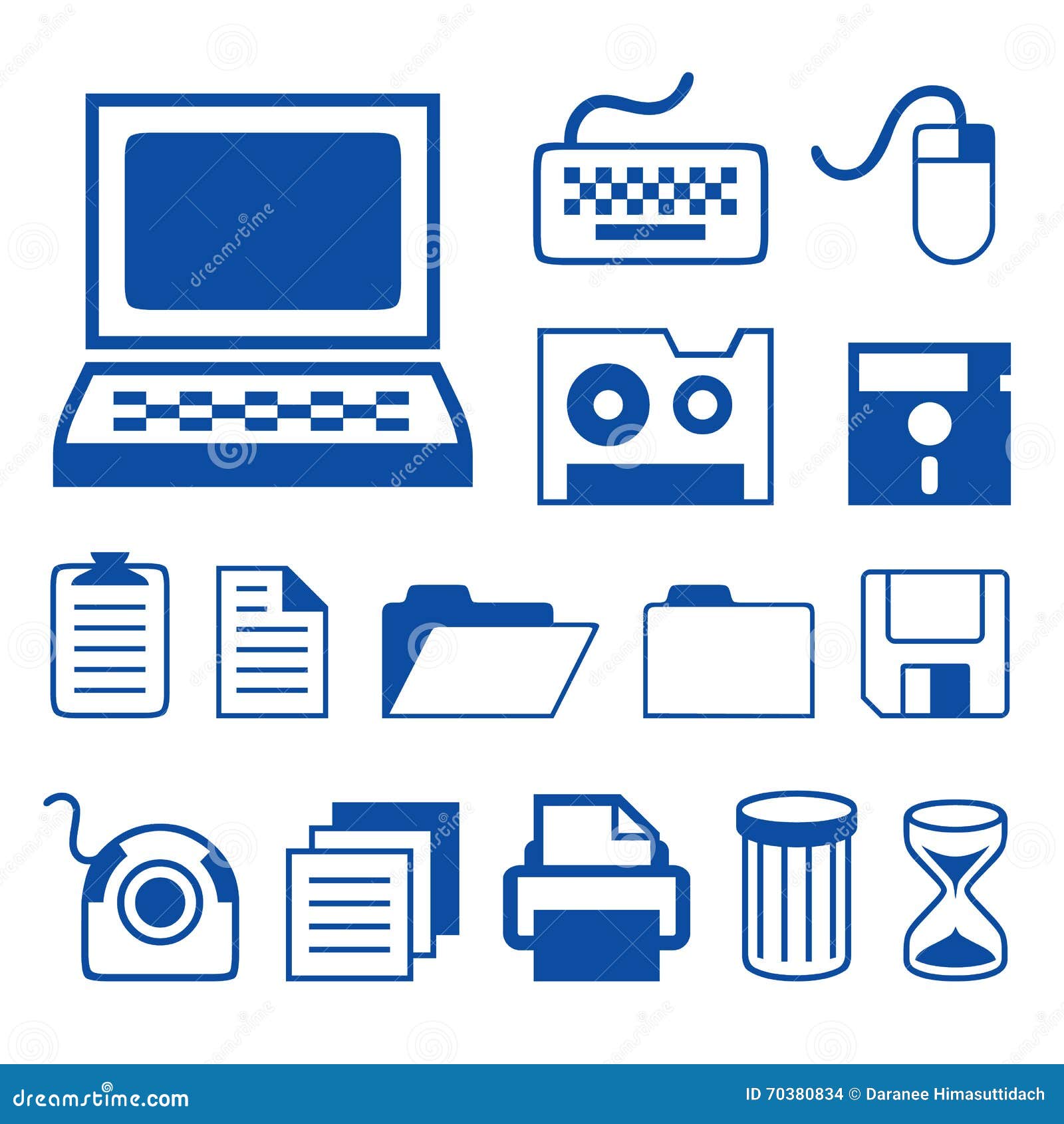 Computer Accessories Technology Icons Vector Stock Vector ...
