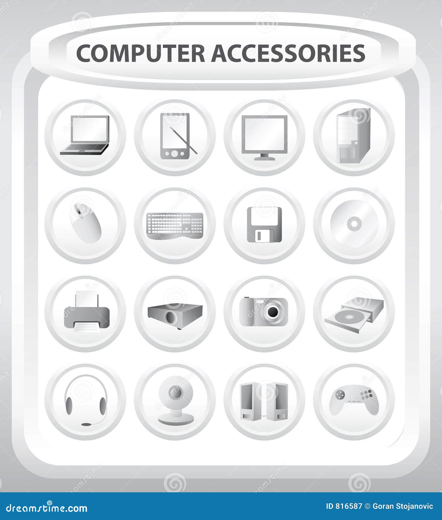 Computer Accessories - Vector Stock Vector - Illustration of design ...