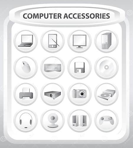 Computer Accessories - Vector Stock Vector - Illustration of design ...