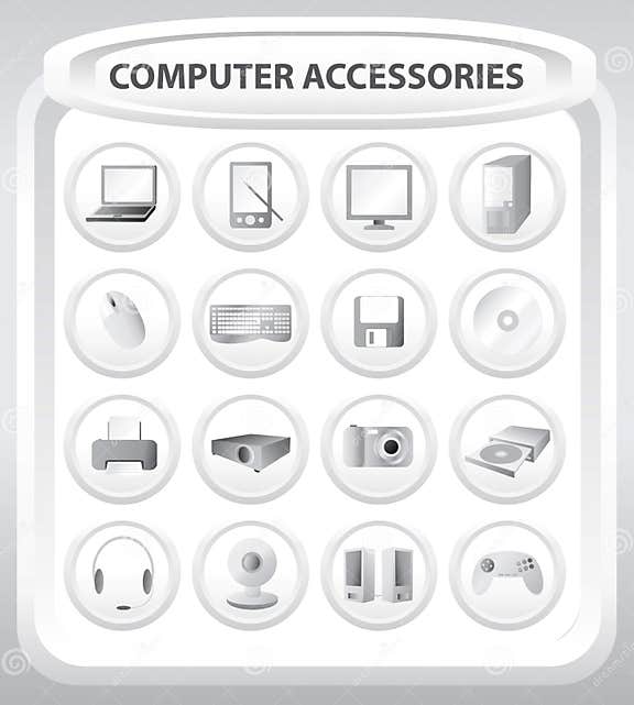 Computer Accessories - Vector Stock Vector - Illustration of design ...