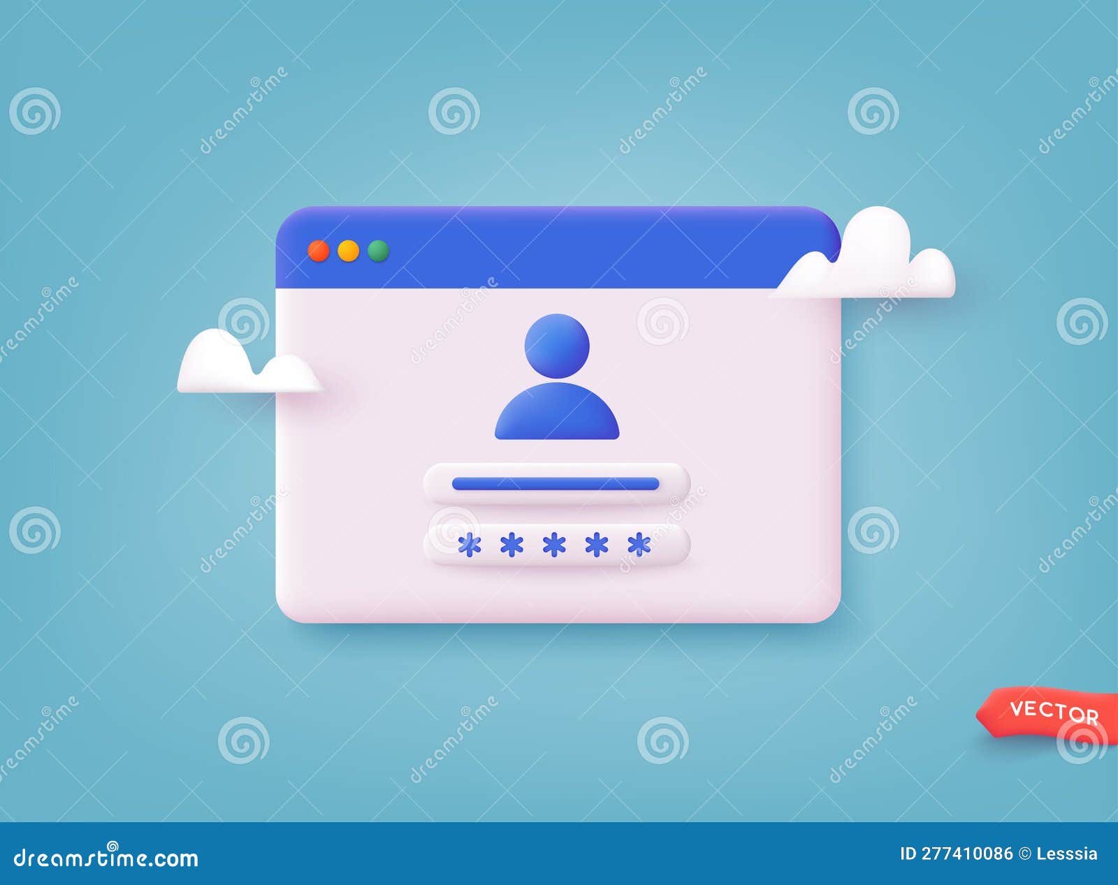 Computer And Account Login And Password Form Page Sign In To Account User Authorization Login