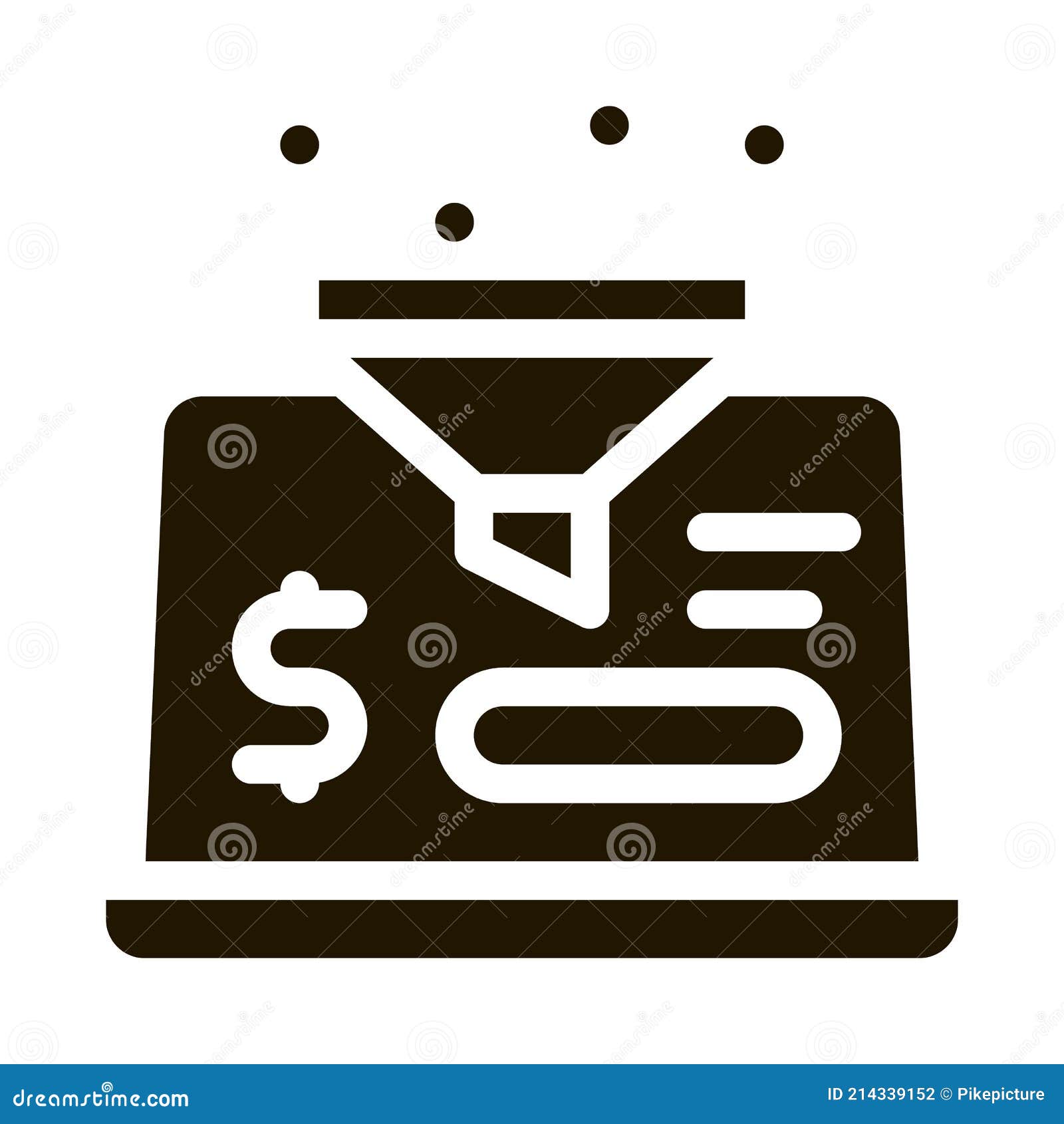Computer Account Replenishment Icon Vector Glyph Illustration Stock ...
