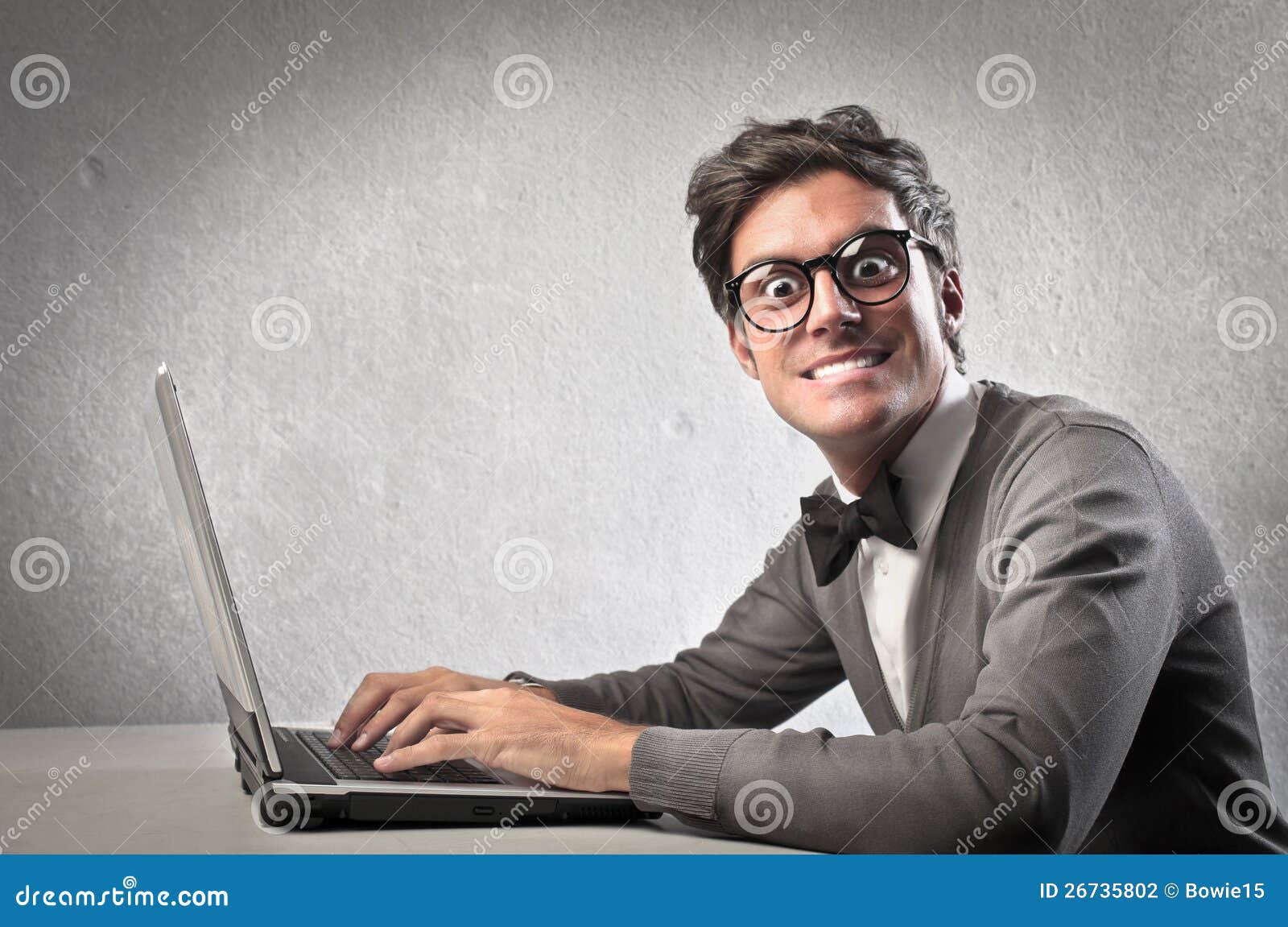 Computer Addicted stock photo. Image of adult, write - 26735802