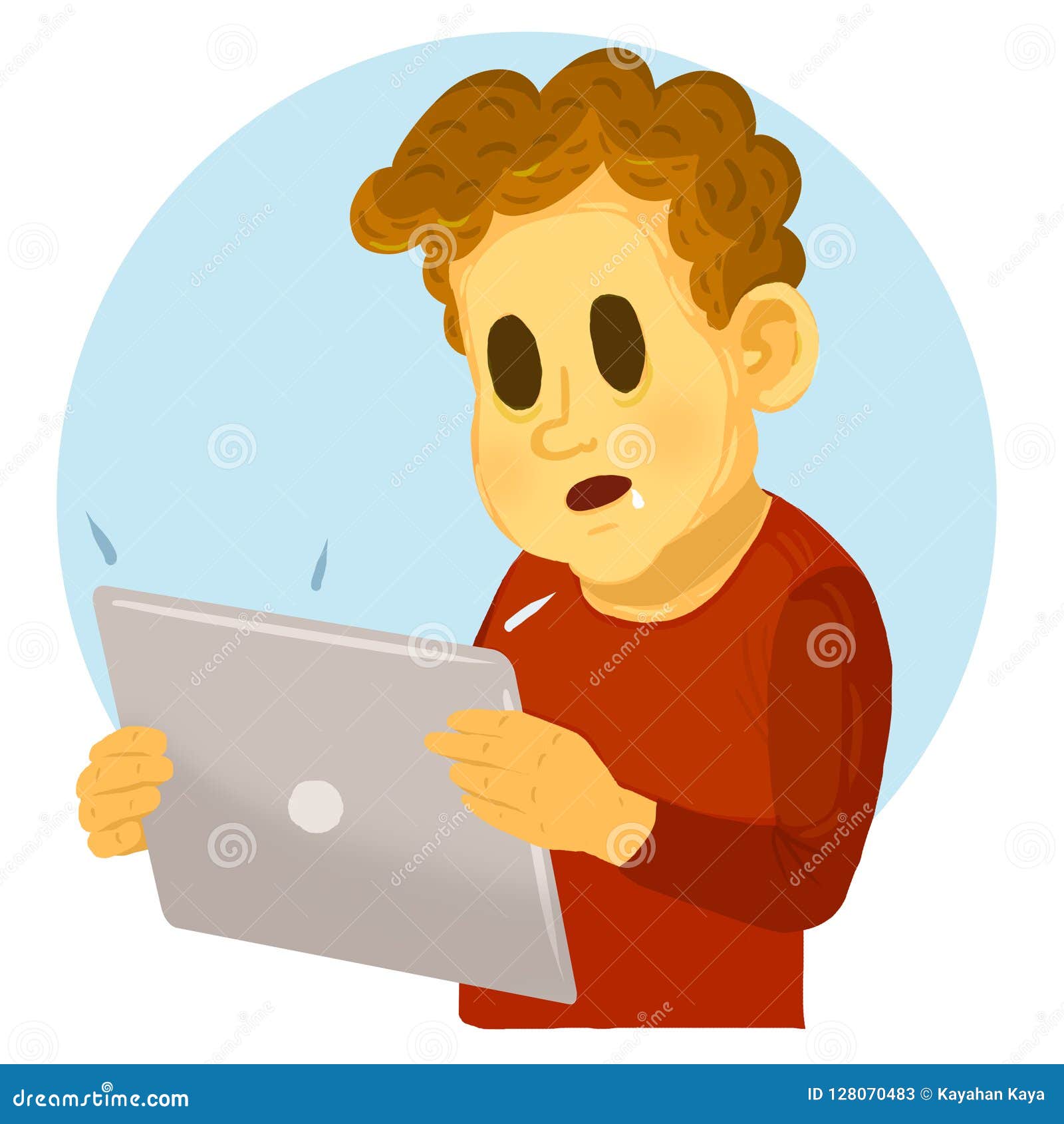 Computer Addict Cartoon