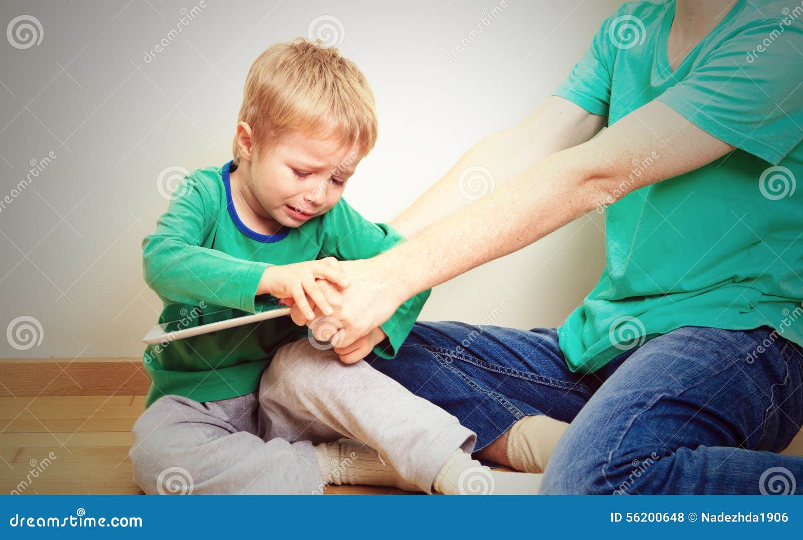 Computer Addiction Child With Laptop Notebook Stock Image ...