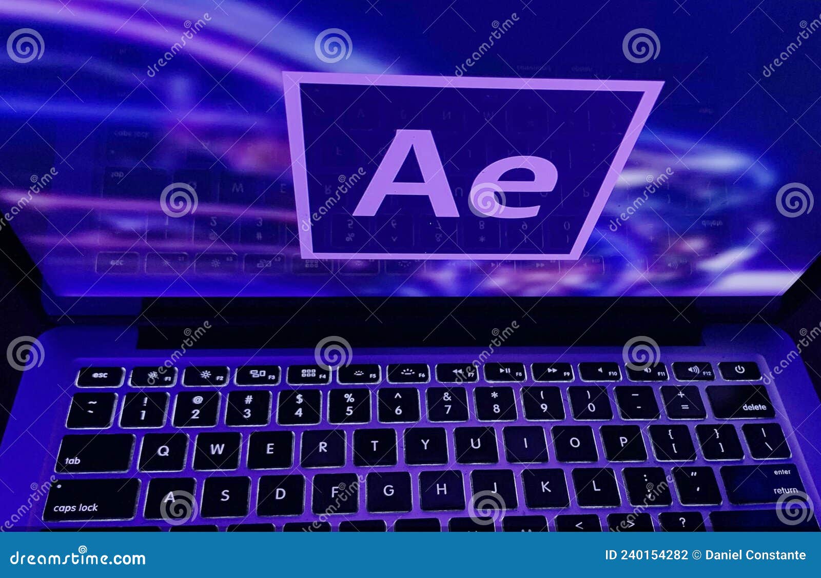 Computer with the Adobe after Effects Logo Editorial Photography ...