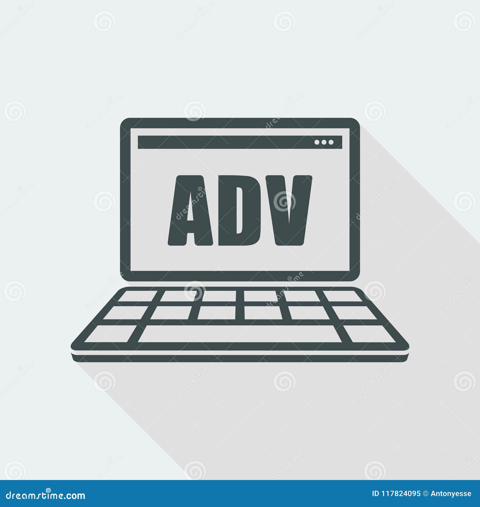 Computer Advertising - Vector Flat Minimal Icon Stock Vector ...