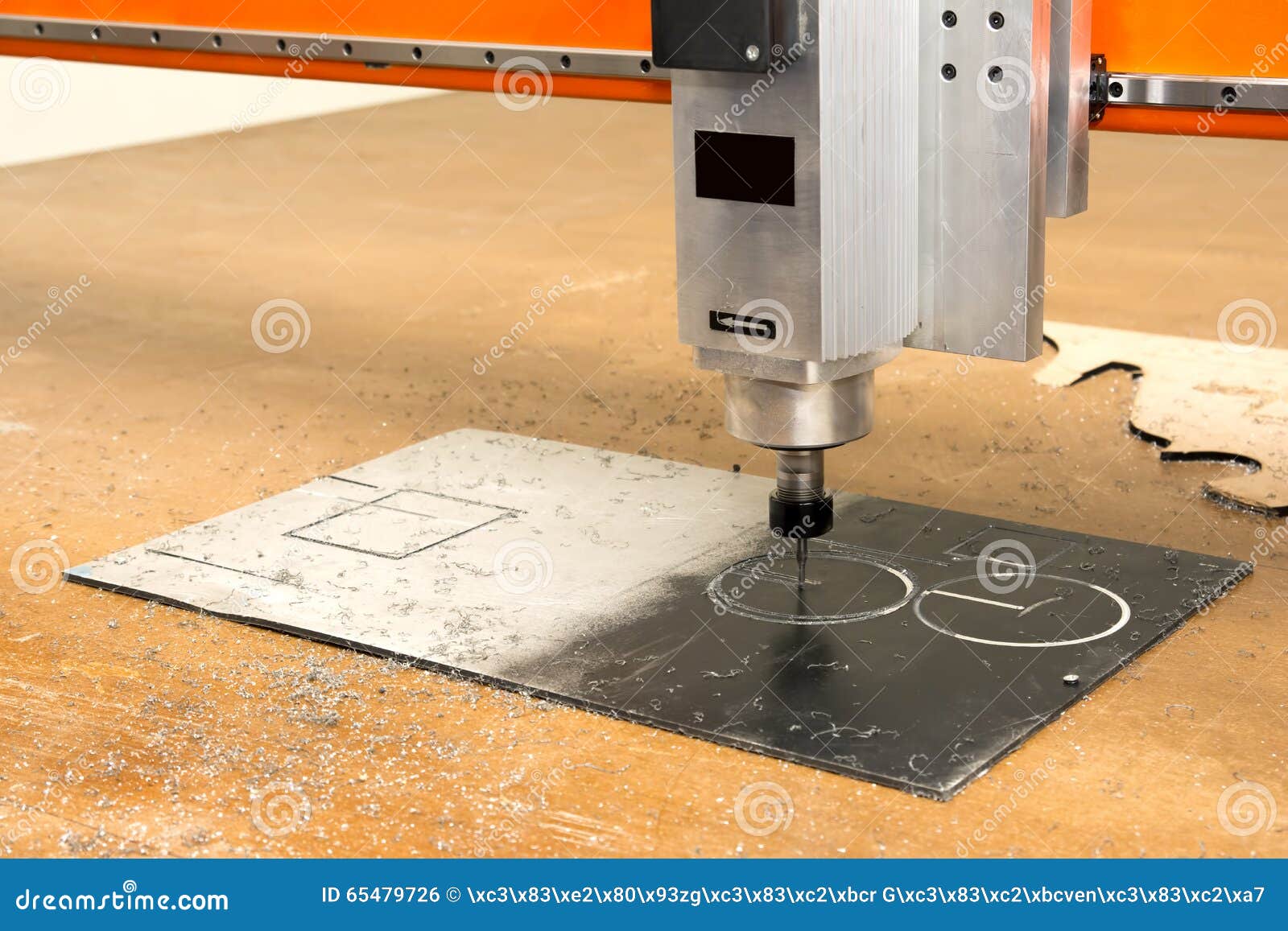 Computer Aided Cutting Machine Stock Photo - Image of engineering ...