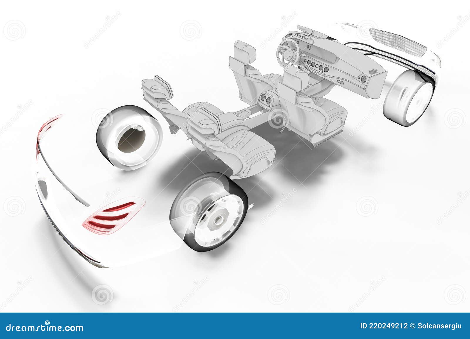 Computer Aided Design in Automotive Design Stock Illustration ...