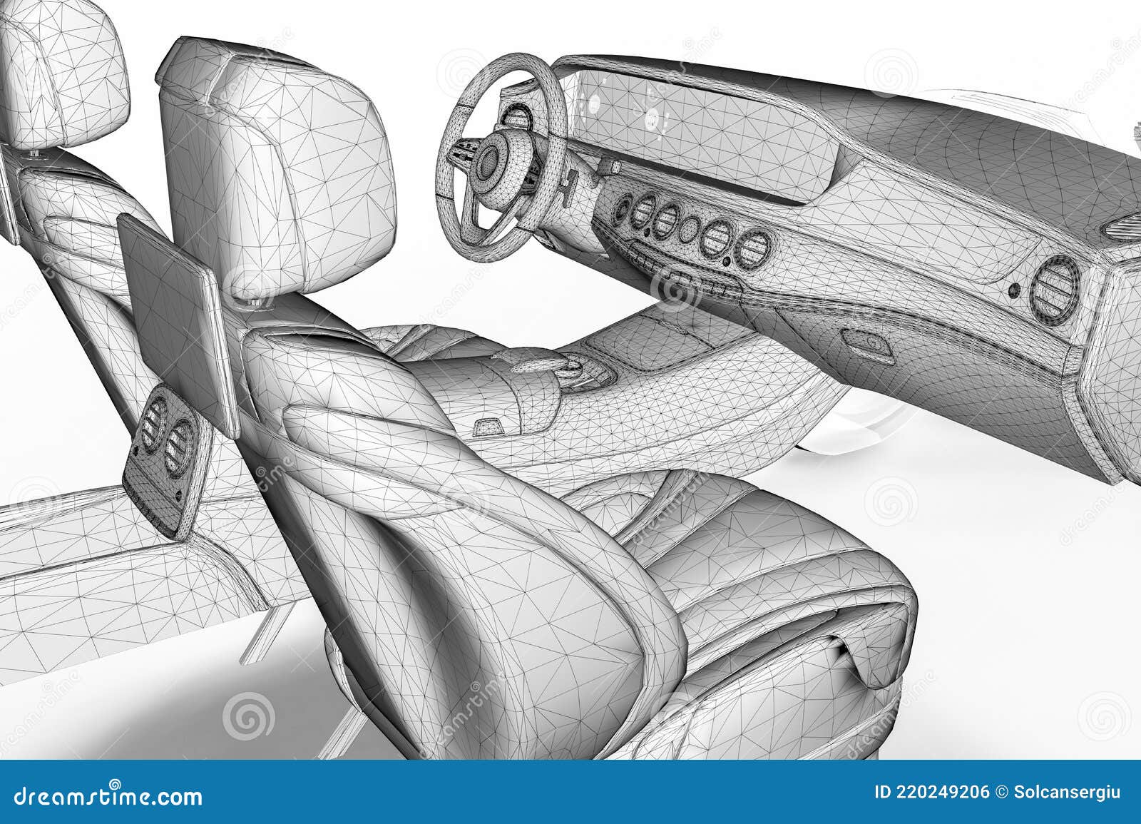 Computer Aided Design in Automotive Design Stock Illustration ...
