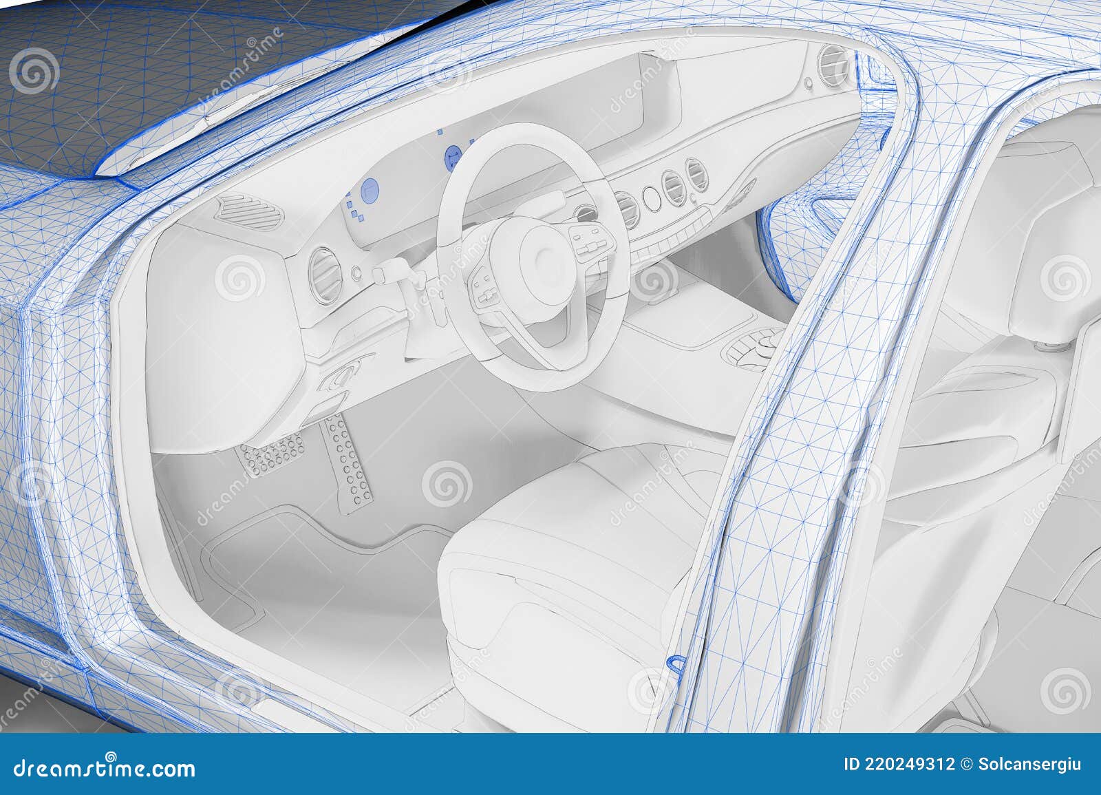 Computer Aided Design in Automotive Design Stock Illustration ...