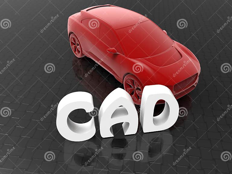 Computer Aided Design - Car Design Concept Stock Illustration ...