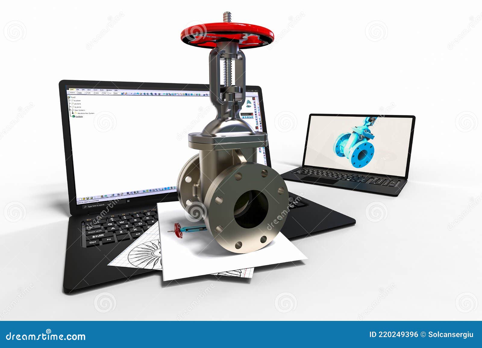 Computer Aided Design for Engineers Stock Illustration - Illustration ...