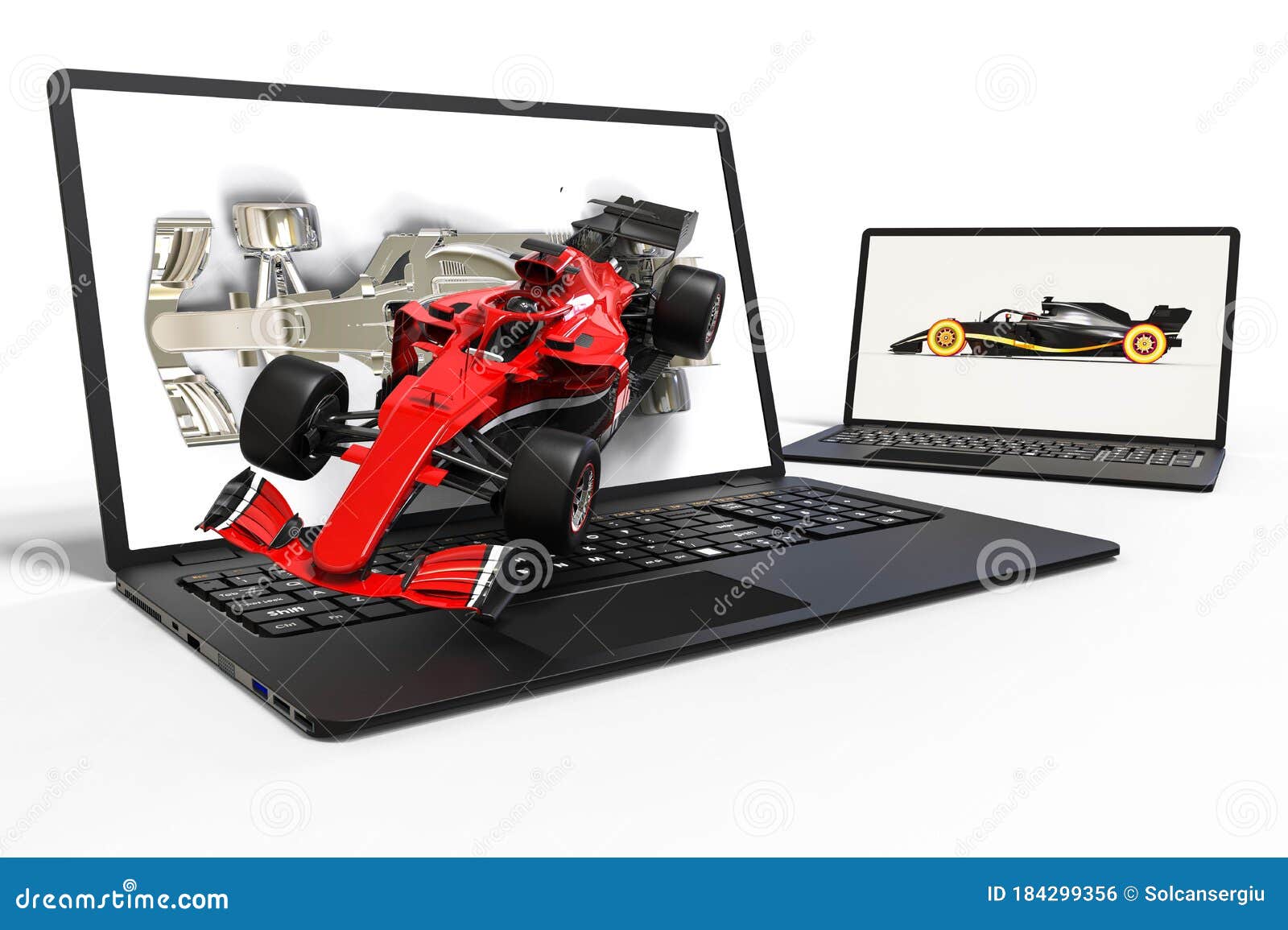 Computer Aided Design of a Race Car Stock Illustration - Illustration ...
