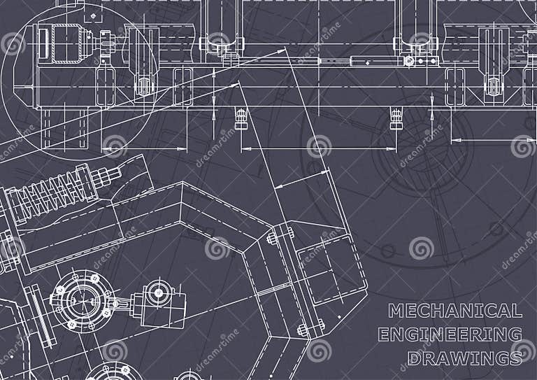 Blueprint. Vector Engineering Illustration. Computer Aided Design ...