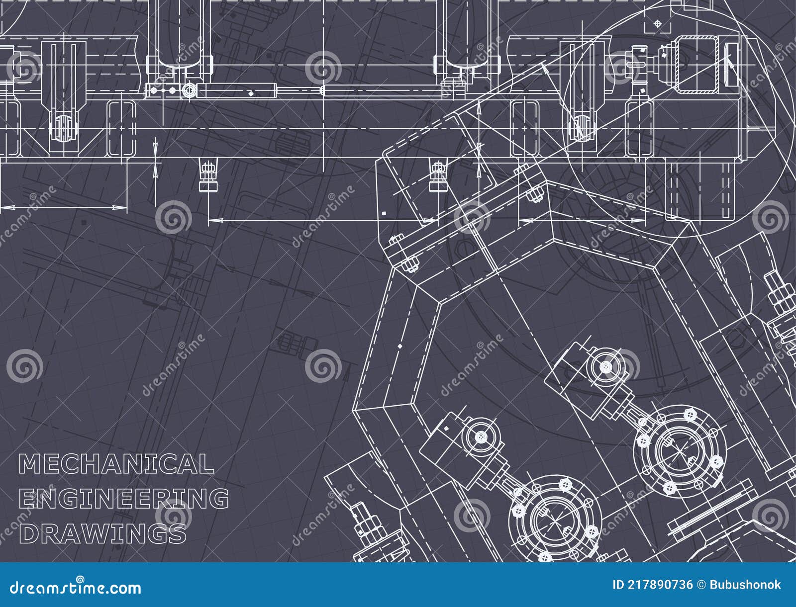 Blueprint. Vector Engineering Illustration. Computer Aided Design Systems Stock Vector ...