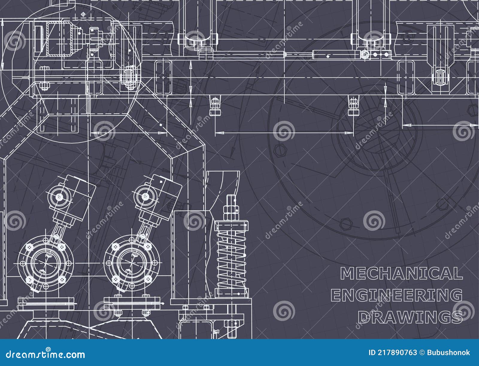 Blueprint. Vector Engineering Illustration. Computer Aided Design ...