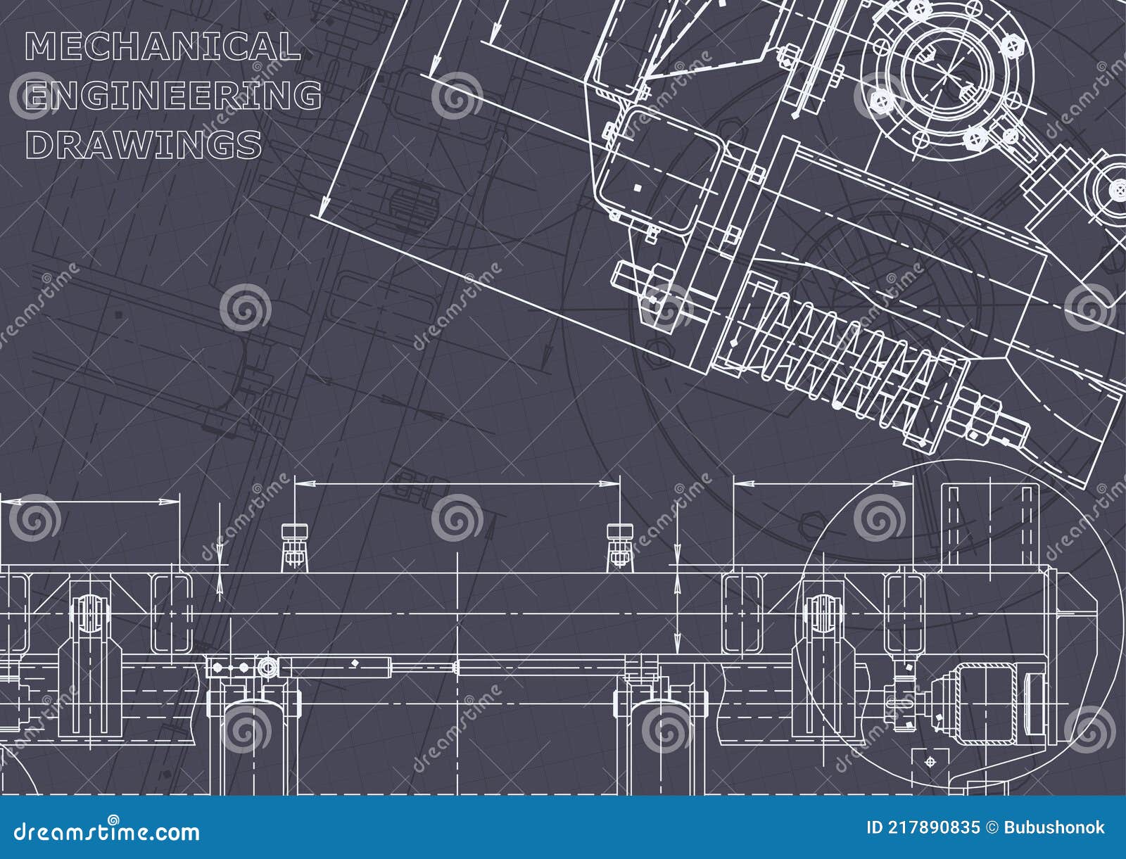 Blueprint. Vector Engineering Illustration. Computer Aided Design ...