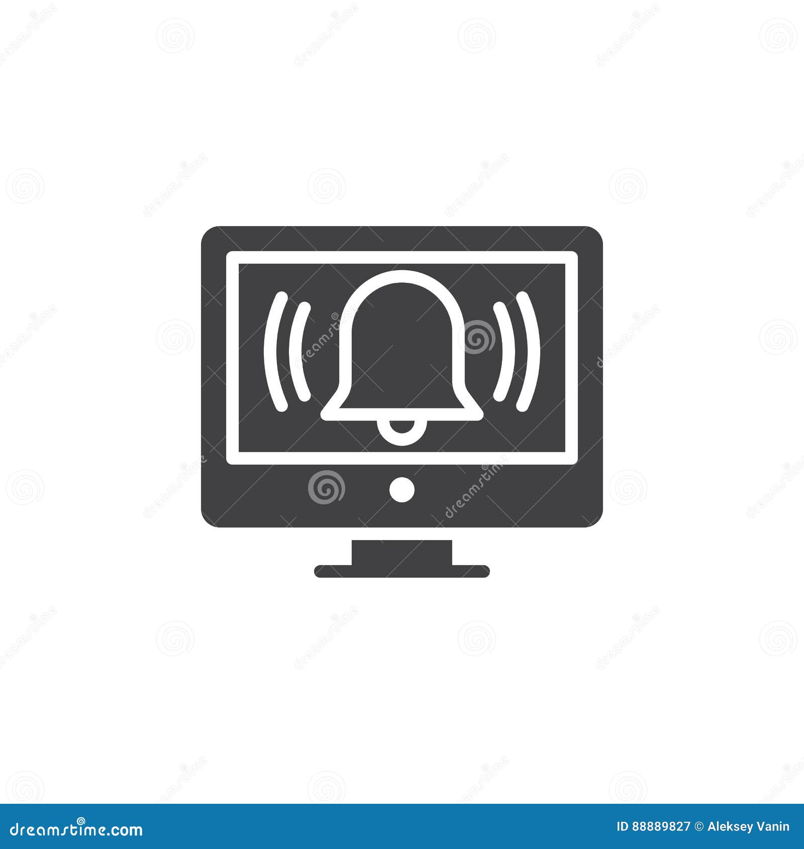 Computer Alarm Software Icon Vector Stock Vector - Illustration of ...