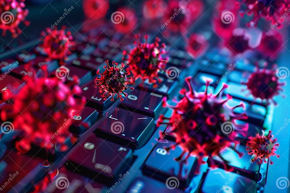 Computer Alert Cybersecurity Software Detecting Trojans Initiating ...