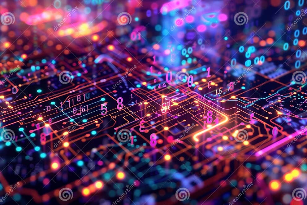 Computer Algorithm Abstract Background Ai Illustration Stock ...