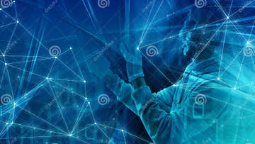 Computer Algorithm Word, Abstract Concept, Random Transparent Triangles ...