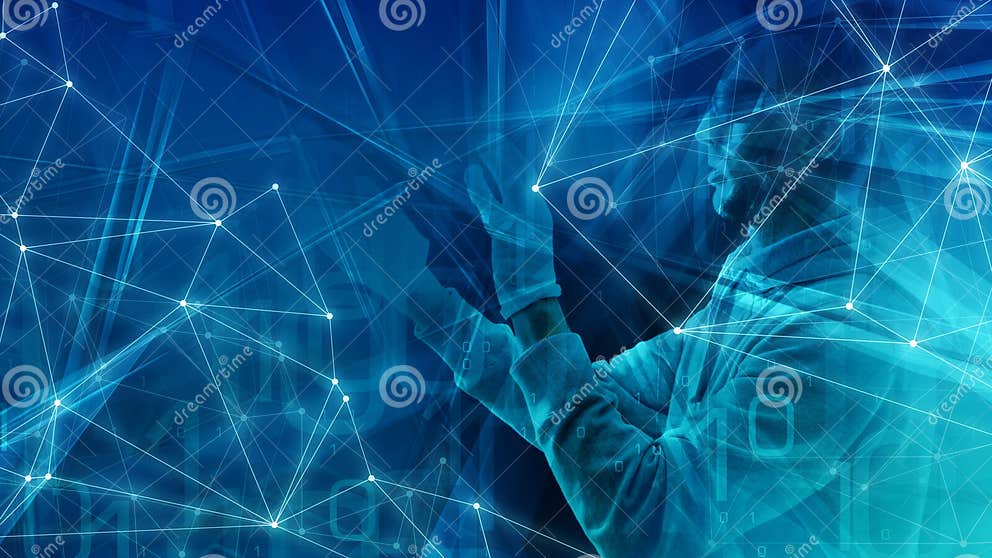 Computer Algorithm Word, Abstract Concept, Random Transparent Triangles ...