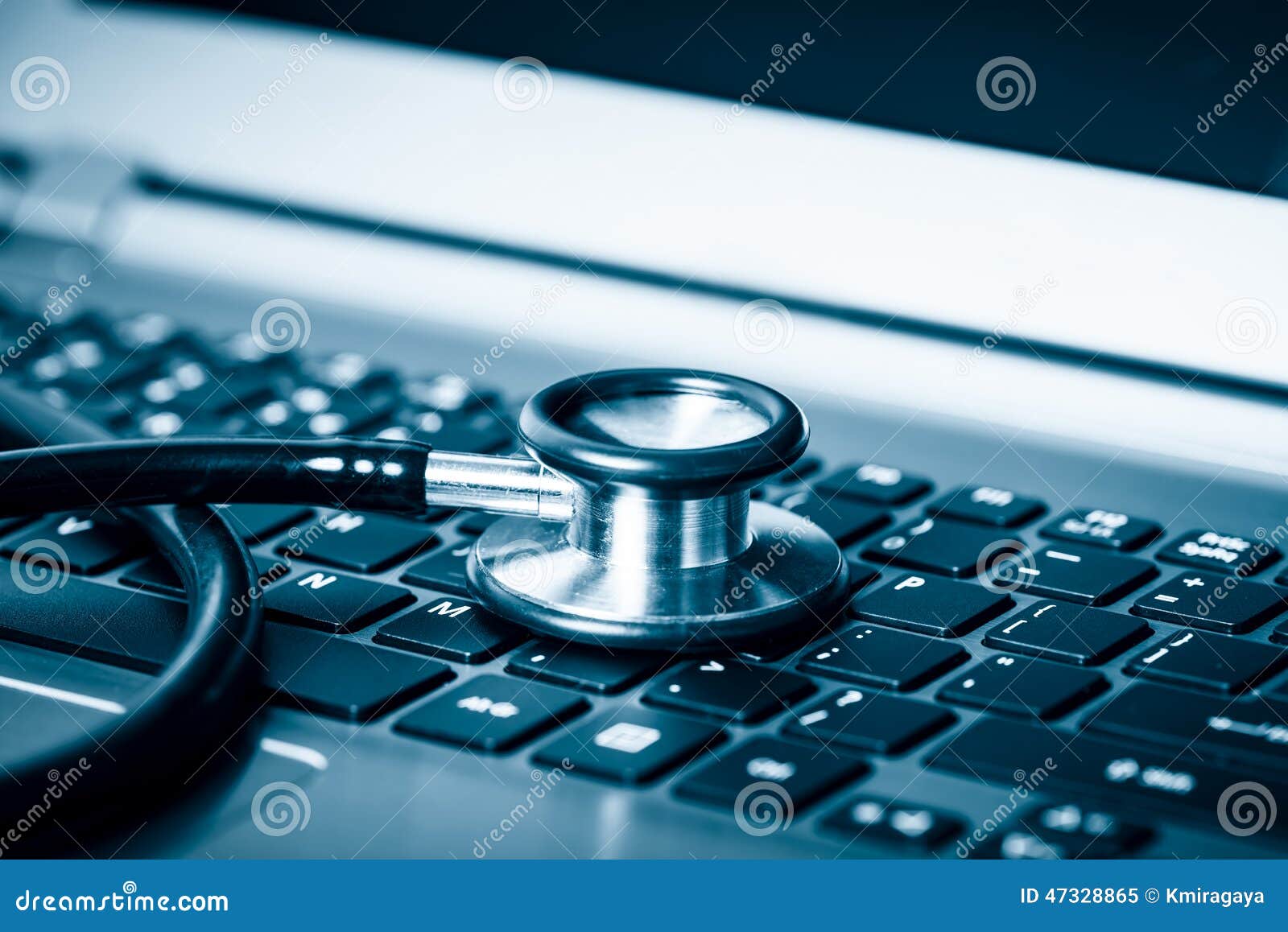Computer Analysis Using a Stethoscope Stock Image - Image of check ... Computer Analysis Using a Stethoscope Stock Image - Image of check ...