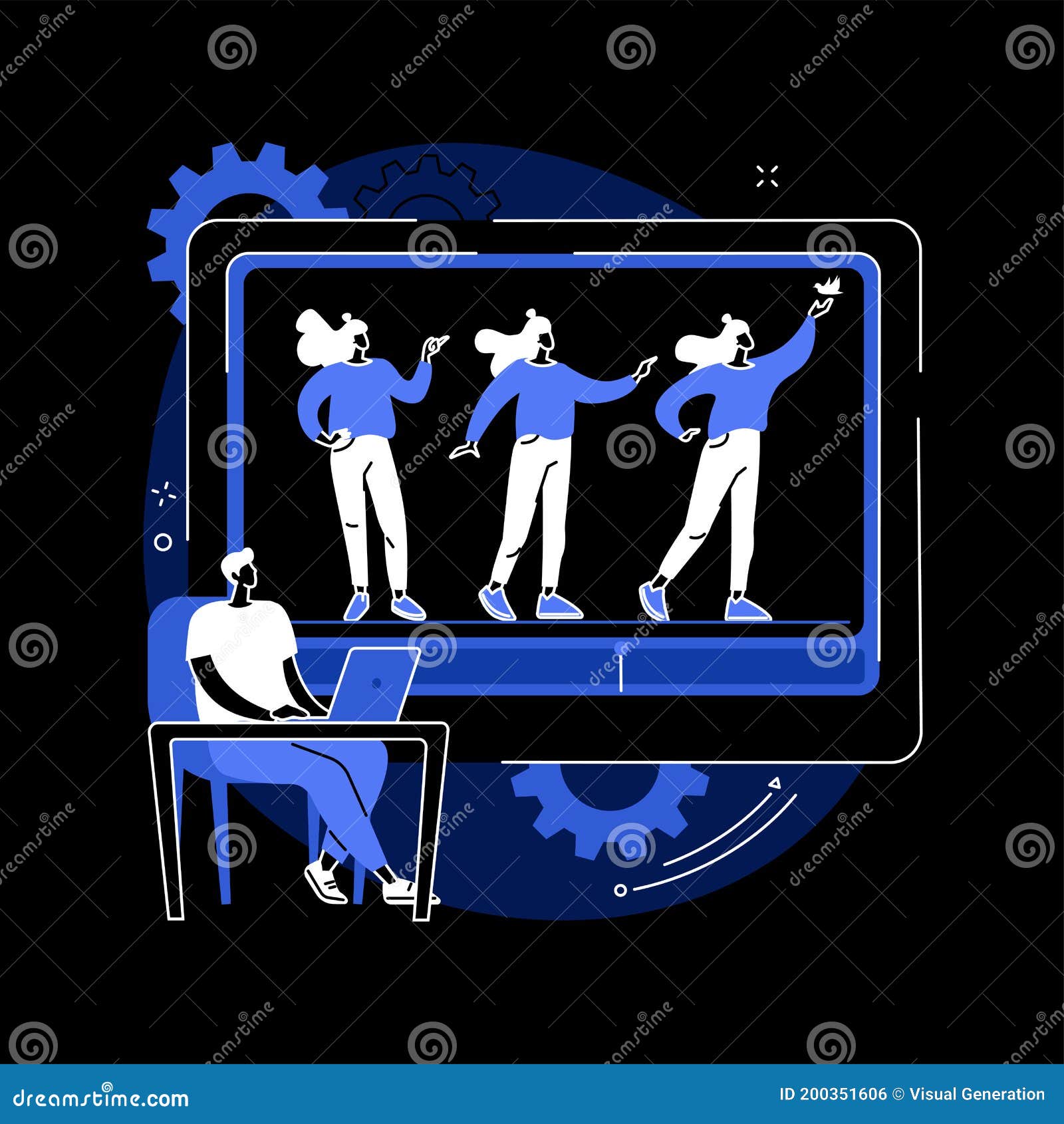Animation Of Abstract Blue Technology Background Hexadecimal Computer Code Programming Coding