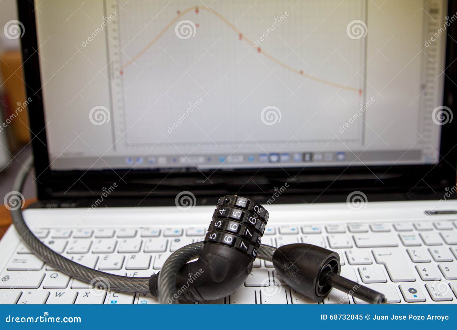 Computer Anti-theft, Encrypted. Secure Computer Stock Image - Image of ...