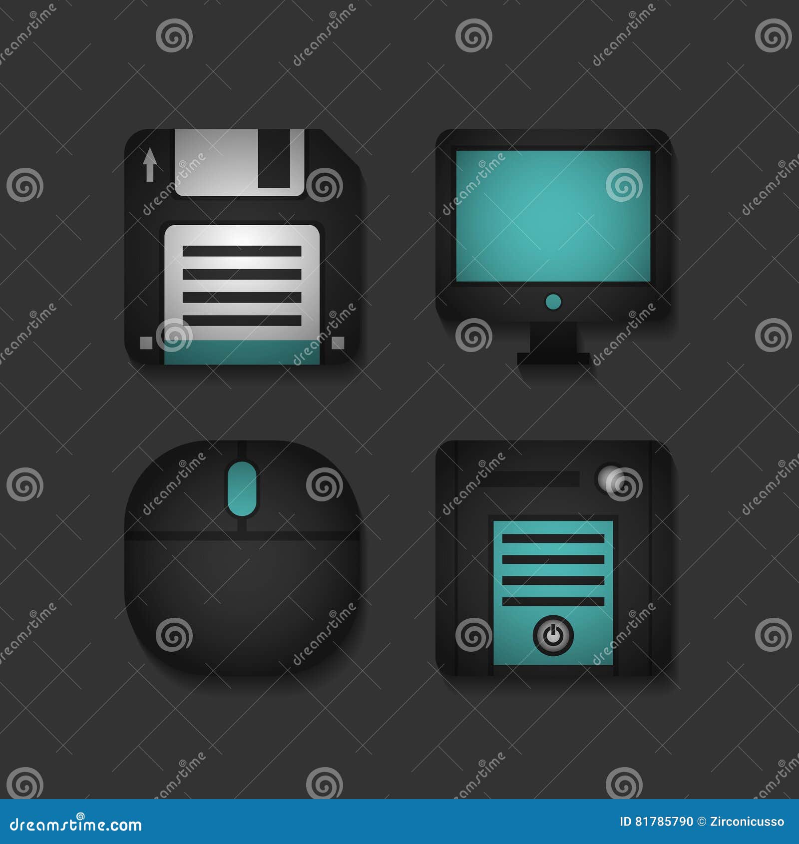 Computer app icon stock vector. Illustration of connection - 81785790