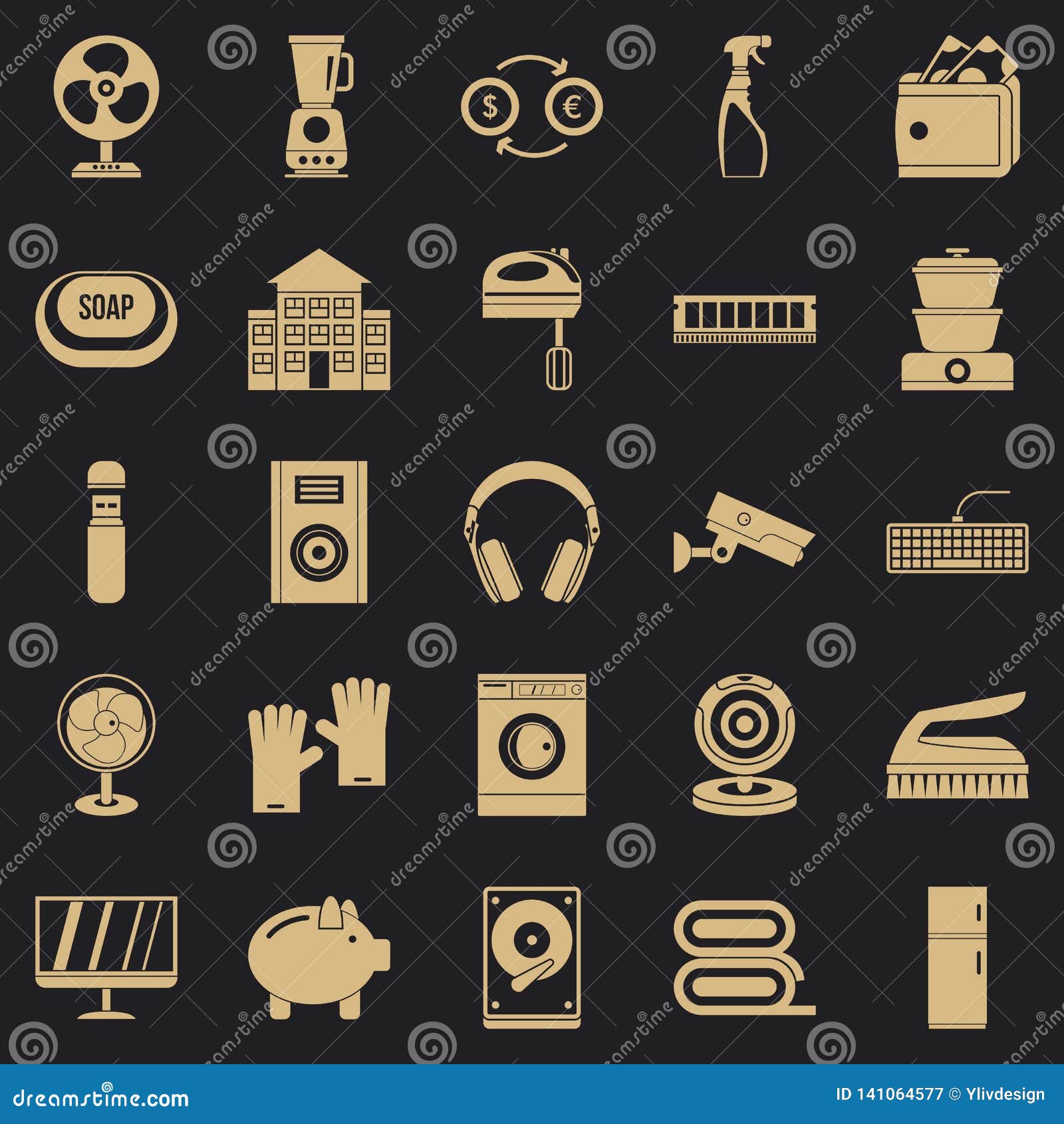 Computer App Icons Set, Simple Style Stock Vector - Illustration of ...
