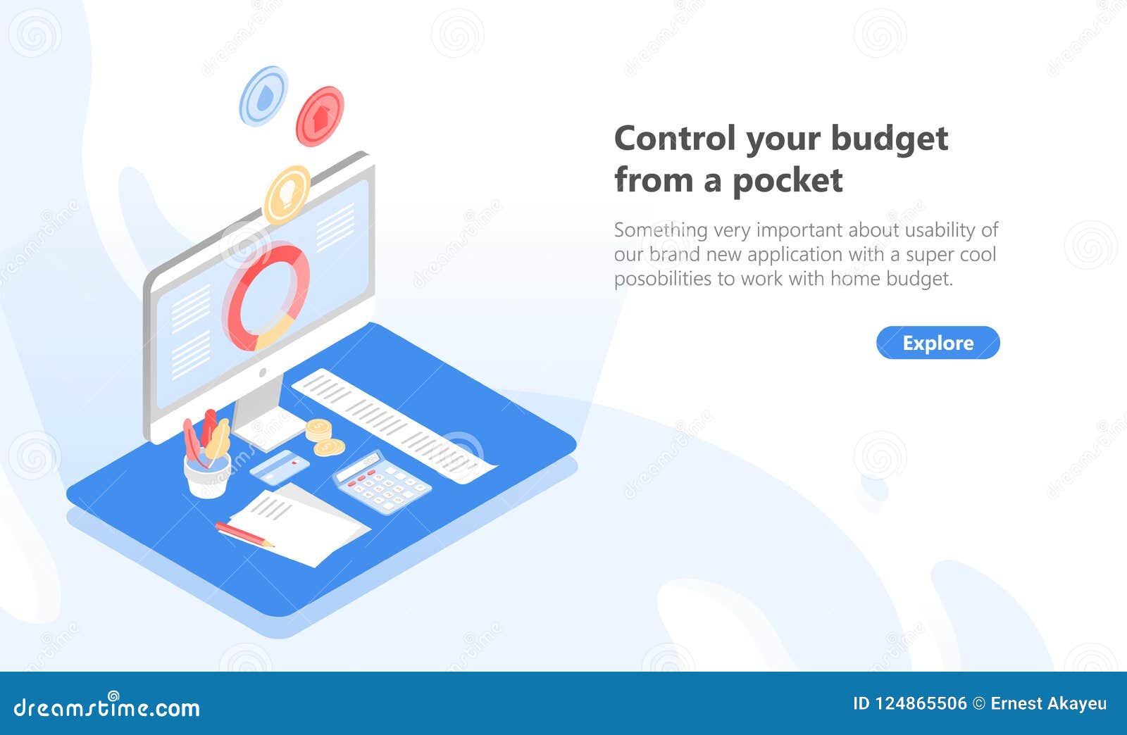 Computer with Application for Budget Planning and Control, Money Saving ...