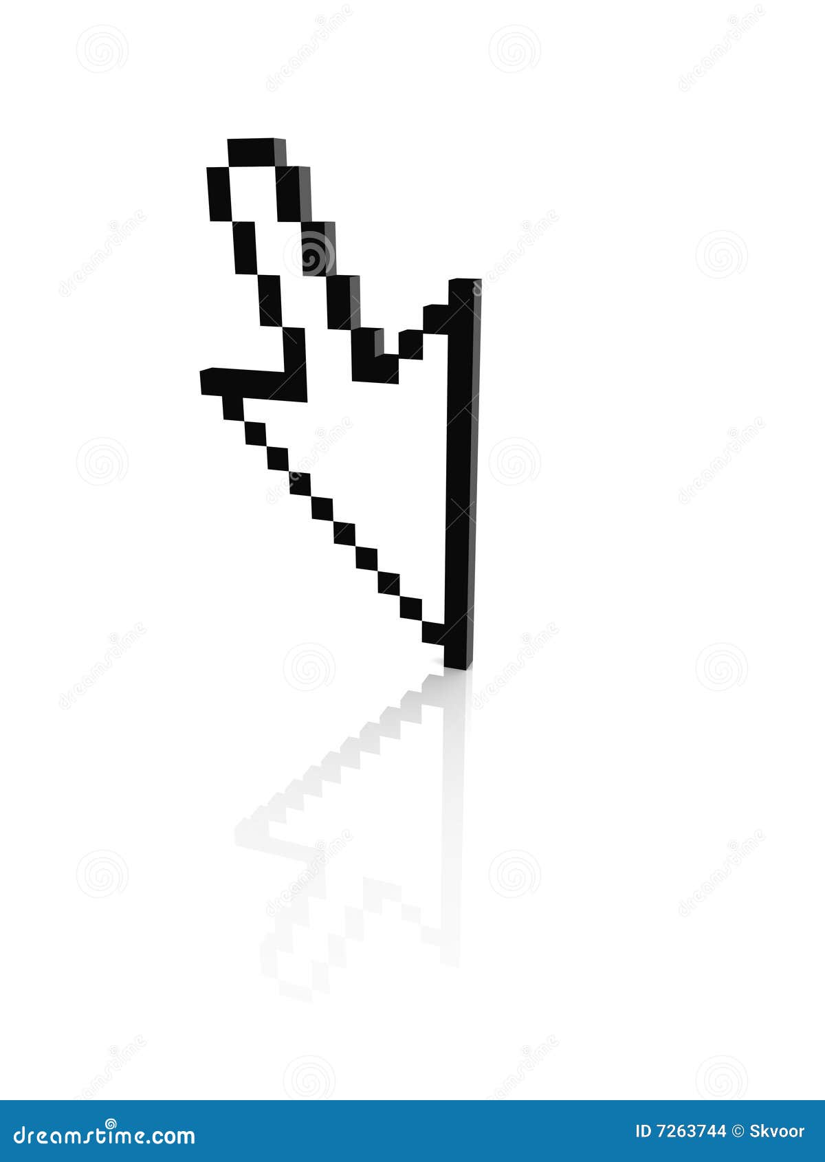 Computer arrow cursor 3d stock illustration. Illustration of cursor ...